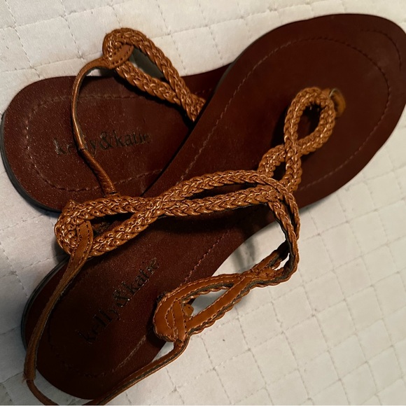Kelly & Katie | Shoes | Kelly Katie Brown Sandals With Wraparound ...
